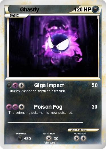 Pokémon Ghastly 6 6 - Giga Impact 50 - My Pokemon Card