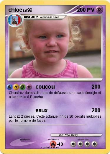 Pokémon chloe 207 207 - coucou - Ma carte Pokémon