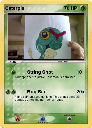 Pokémon Caterpie 323 323 - String Shot - My Pokemon Card