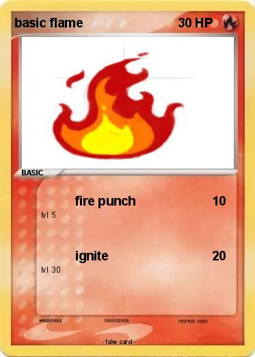 Pokémon basic flame - fire punch - My Pokemon Card