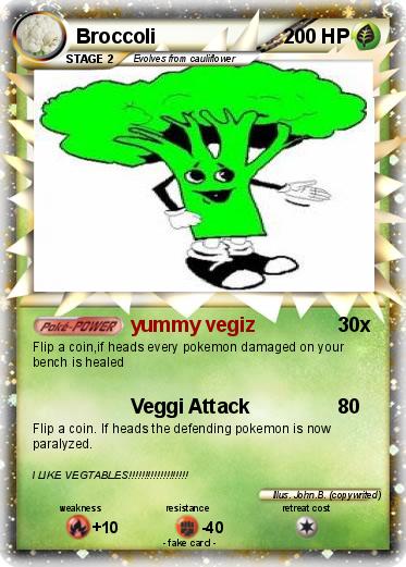 Pokémon Broccoli 4 4 - yummy vegiz - My Pokemon Card