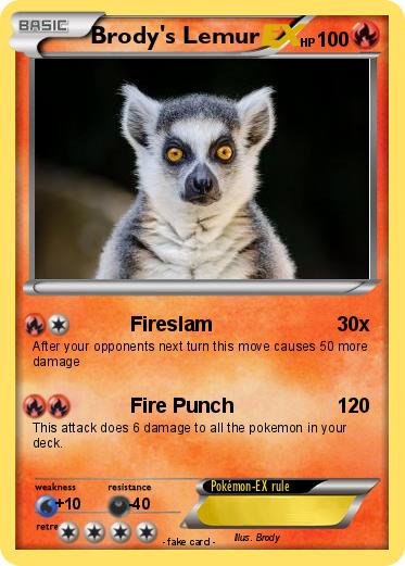 Pokémon Brody s Lemur - Fireslam - My Pokemon Card
