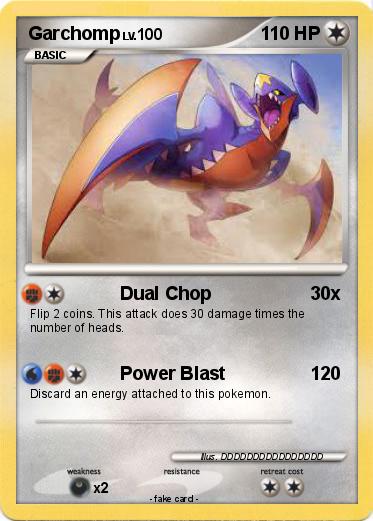 Pokémon Garchomp 649 649 - Dual Chop - My Pokemon Card