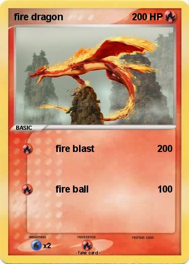 Pokémon fire dragon 418 418 - fire blast - My Pokemon Card