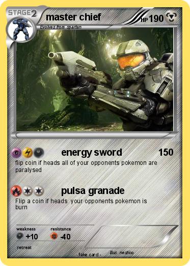Pokémon master chief 1822 1822 - energy sword - My Pokemon Card