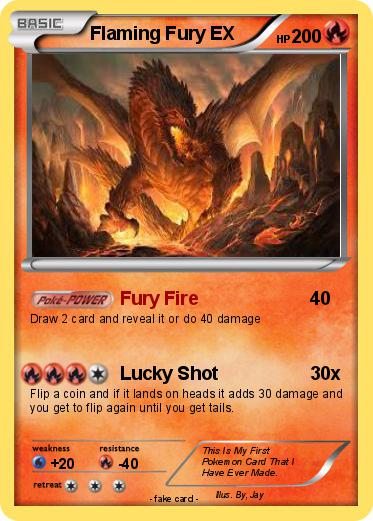 Pokémon Flaming Fury EX - Fury Fire - My Pokemon Card
