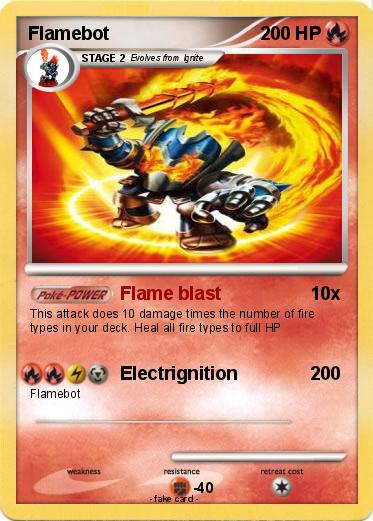 Pokémon Flamebot 2 2 - Flame blast - My Pokemon Card