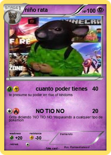 Pokémon nino rata 77 77 - cuanto poder tienes - Mi carta pokémon