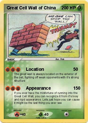 Pokémon Great Cell Wall of China 1 1 - Location - My Pokemon Card