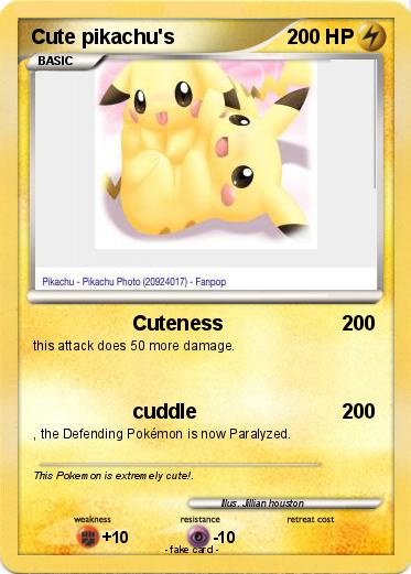 Pokémon Cute pikachu s - Cuteness - My Pokemon Card
