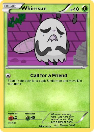 Pokémon Whimsun 1 1 - Call for a Friend - My Pokemon Card