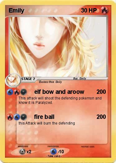 Pokémon Emily 307 307 - elf bow and aroow - My Pokemon Card
