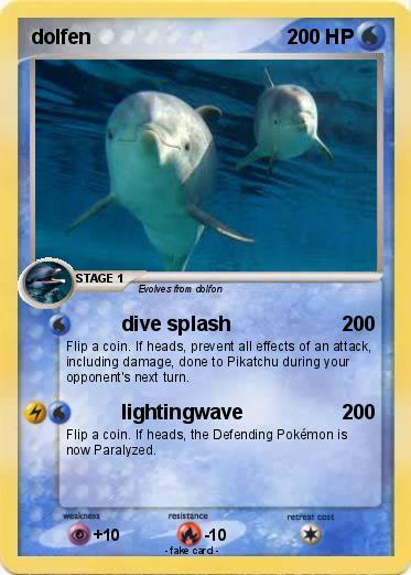 Pokémon dolfen - dive splash - My Pokemon Card