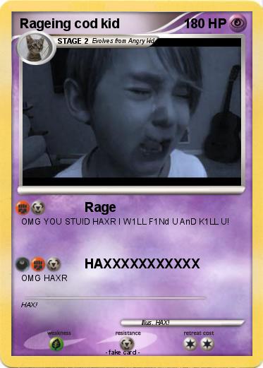 Pokémon Rageing cod kid - Rage - My Pokemon Card