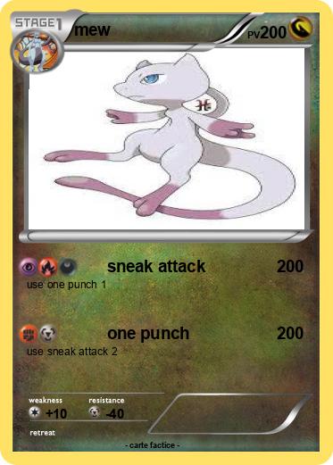 Pokémon mew 9027 9027 - sneak attack - Ma carte Pokémon