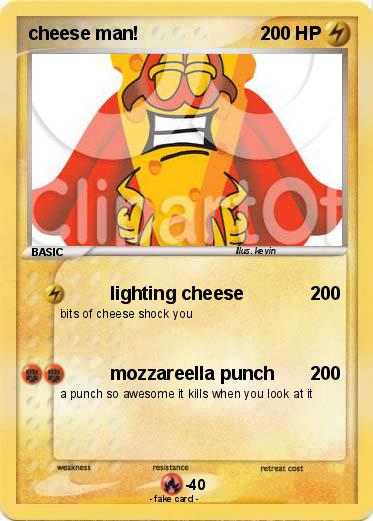 Pokémon cheese man 11 11 - lighting cheese - My Pokemon Card