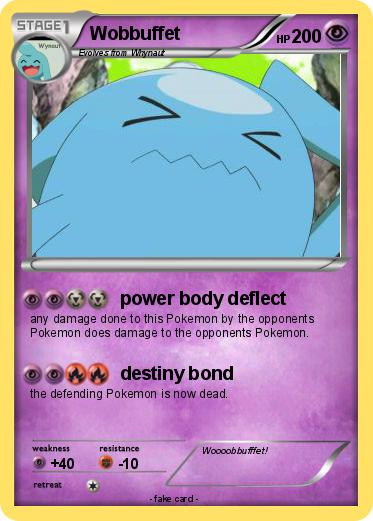 Pokémon Wobbuffet 86 86 - power body deflect - My Pokemon Card