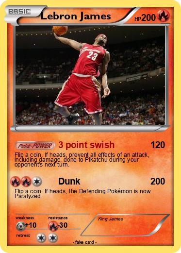Pokémon Lebron James 758 758 - 3 point swish - My Pokemon Card