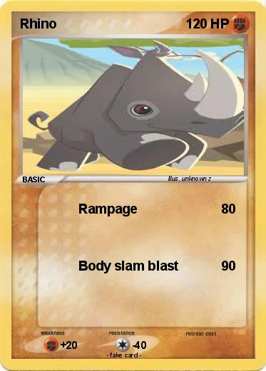 Pokémon Rhino 155 155 - Rampage - My Pokemon Card