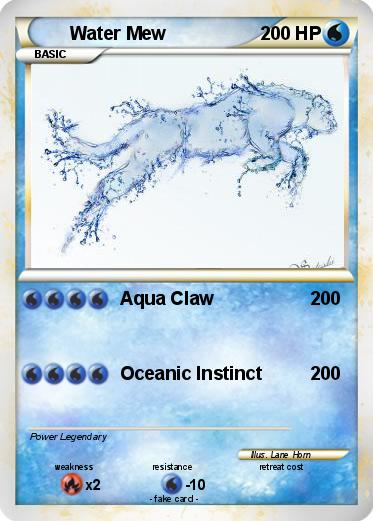 Pokémon Water Mew 8 8 - Aqua Claw - My Pokemon Card