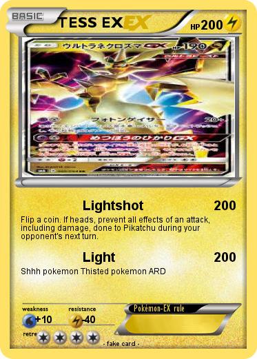Pokémon TESS EX - Lightshot - My Pokemon Card