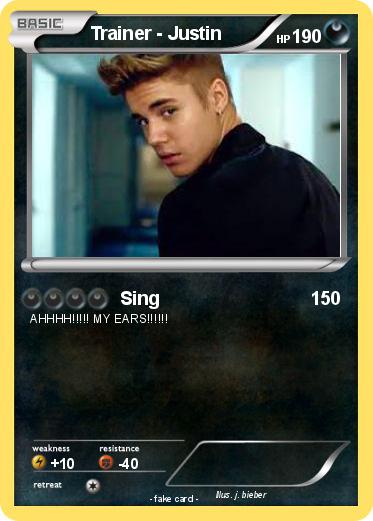 Pokémon Trainer Justin - Sing - My Pokemon Card