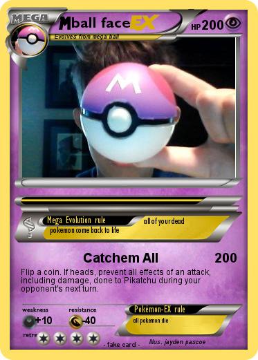Pokémon ball face 6 6 - Catchem All - My Pokemon Card