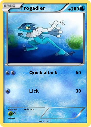 Pokémon Frogadier 106 106 - Quick attack - My Pokemon Card