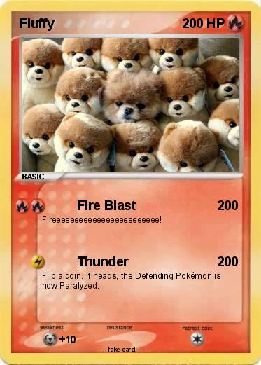 Pokémon Fluffy 222 222 - Fire Blast - My Pokemon Card