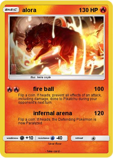 Pokémon alora 2 2 - fire ball - My Pokemon Card