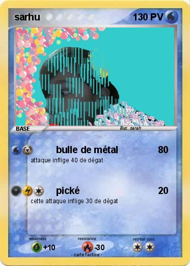Pokémon sarhu - bulle de métal - Ma carte Pokémon