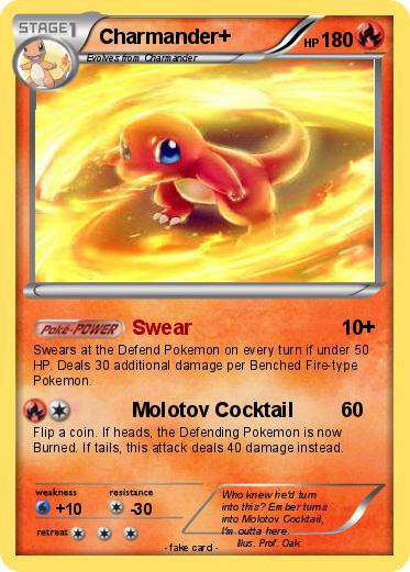 Pokémon Charmander 1704 1704 - Swear - My Pokemon Card