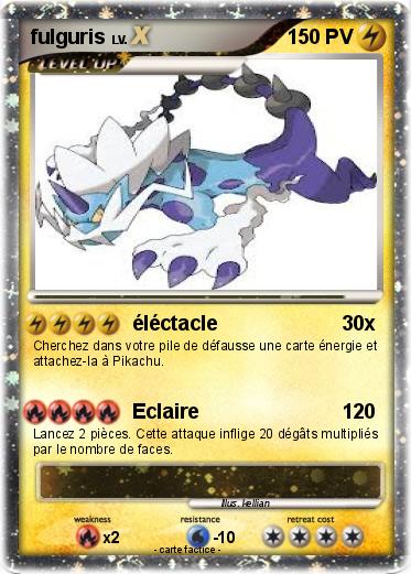 Pokémon fulguris 150 150 - éléctacle - Ma carte Pokémon