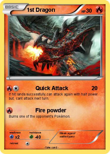 Pokémon 1st Dragon - Quick Attack - My Pokemon Card