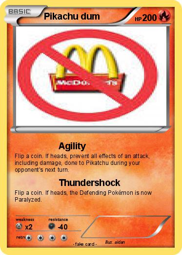 Pokémon Pikachu dum - Agility - My Pokemon Card