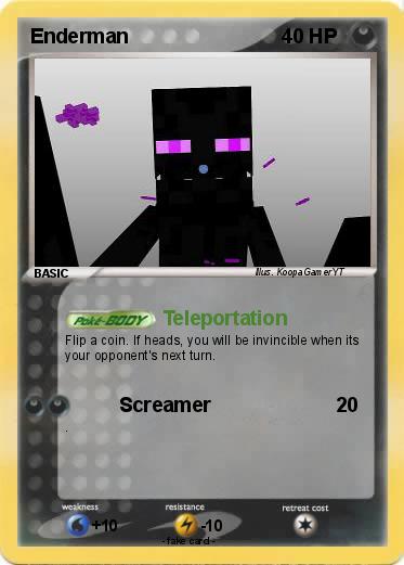 Pokémon Enderman 1627 1627 - Teleportation - My Pokemon Card