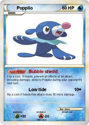 Pokémon Popplio 17 17 - Bubble sheild - My Pokemon Card