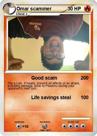 Pokémon Omar scammer - Good scam - My Pokemon Card