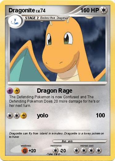 Pokémon Dragonite 734 734 - Dragon Rage - My Pokemon Card