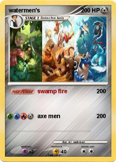 Pokémon watermen s - swamp fire - My Pokemon Card
