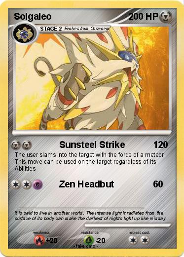 Pokémon Solgaleo 288 288 - Sunsteel Strike - My Pokemon Card