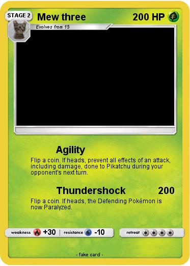 Pokémon Mew three 155 155 - Agility - My Pokemon Card
