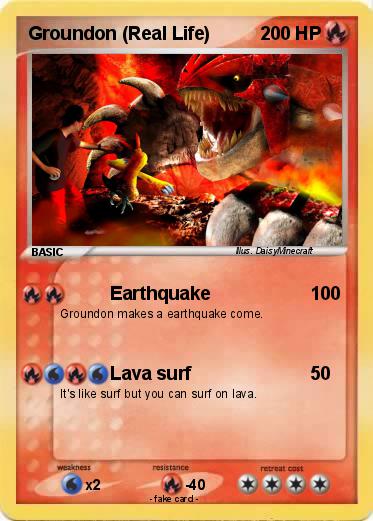 Pokémon Groundon Real Life 1 1 - Earthquake - My Pokemon Card