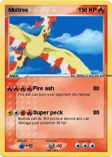 Pokémon Moltres 191 191 - Fire ash - My Pokemon Card