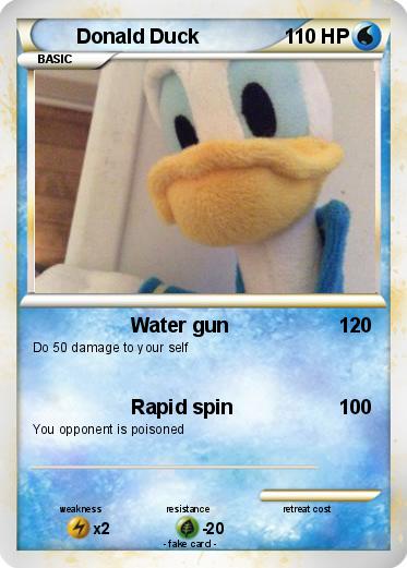 Pokémon Donald Duck 185 185 - Water gun - My Pokemon Card