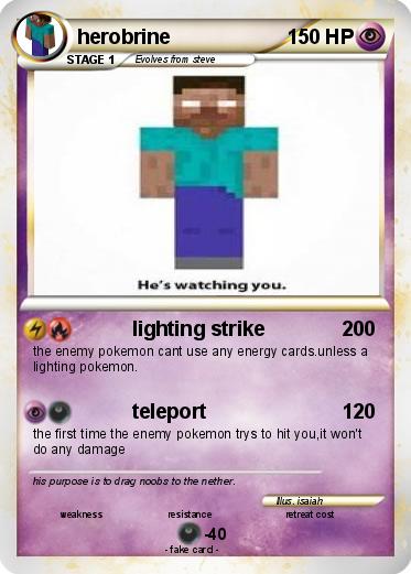 Pokémon herobrine 897 897 - lighting strike - My Pokemon Card