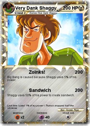 Pokémon Very Dank Shaggy 1 1 - Zoinks! - My Pokemon Card