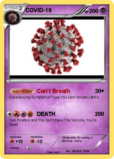Pokémon COVID 19 91 91 - Can’t Breath - My Pokemon Card