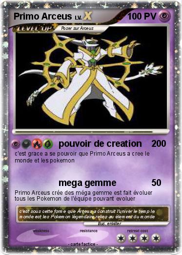 Pokémon Primo Arceus 5 5 - pouvoir de creation - Ma carte Pokémon