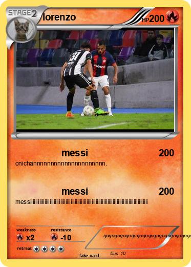 Pokémon lorenzo 261 261 - messi - Mi carta pokémon